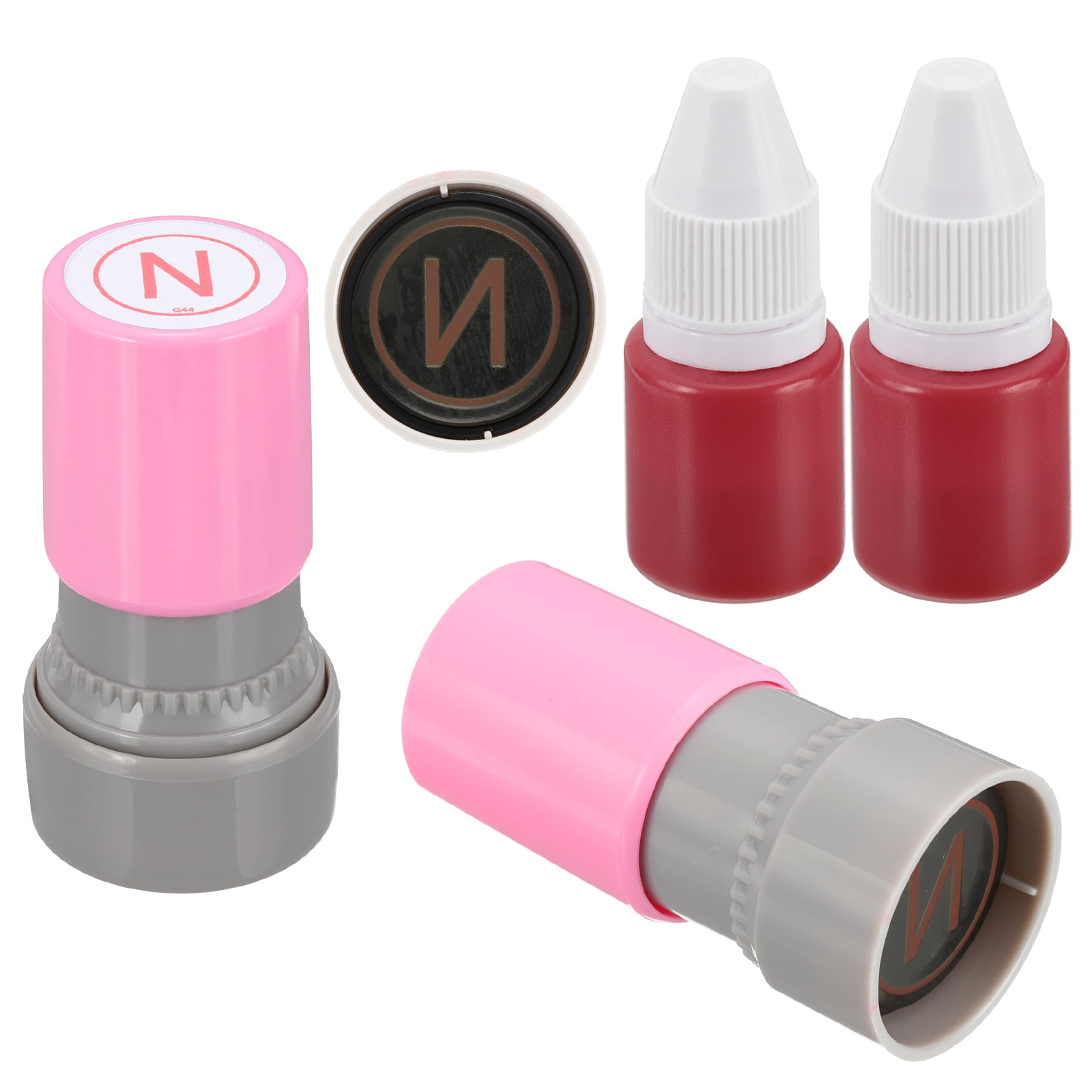 Letter Stamps Self Inking, 2Pcs Character N Alphabet Teacher Stamp ...