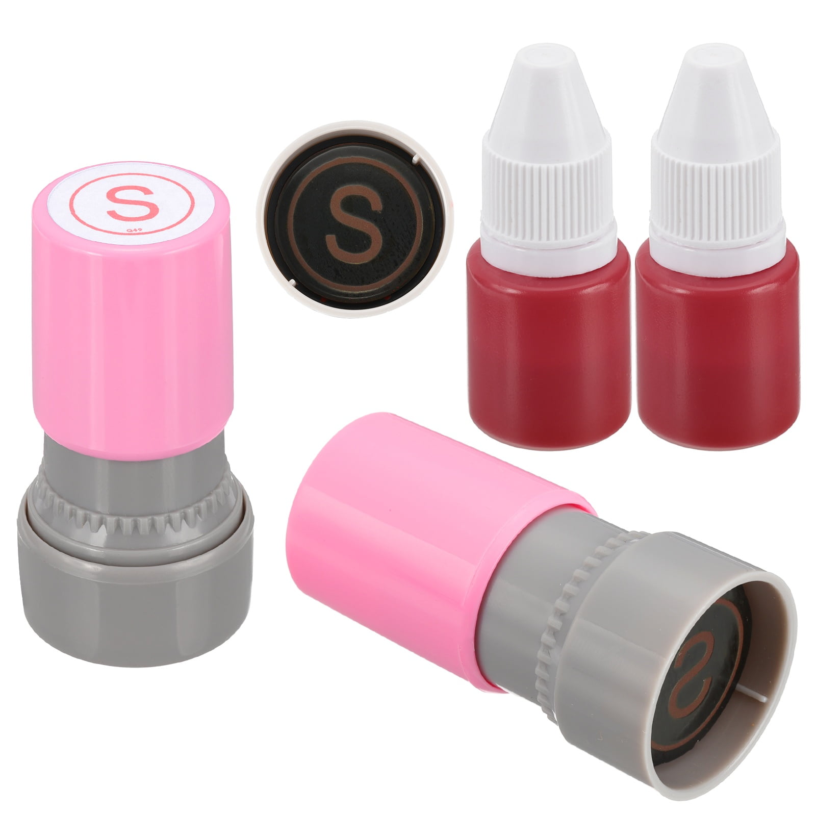 Letter Stamps Self Inking, 2Pcs Character S Alphabet Teacher Stamp ...