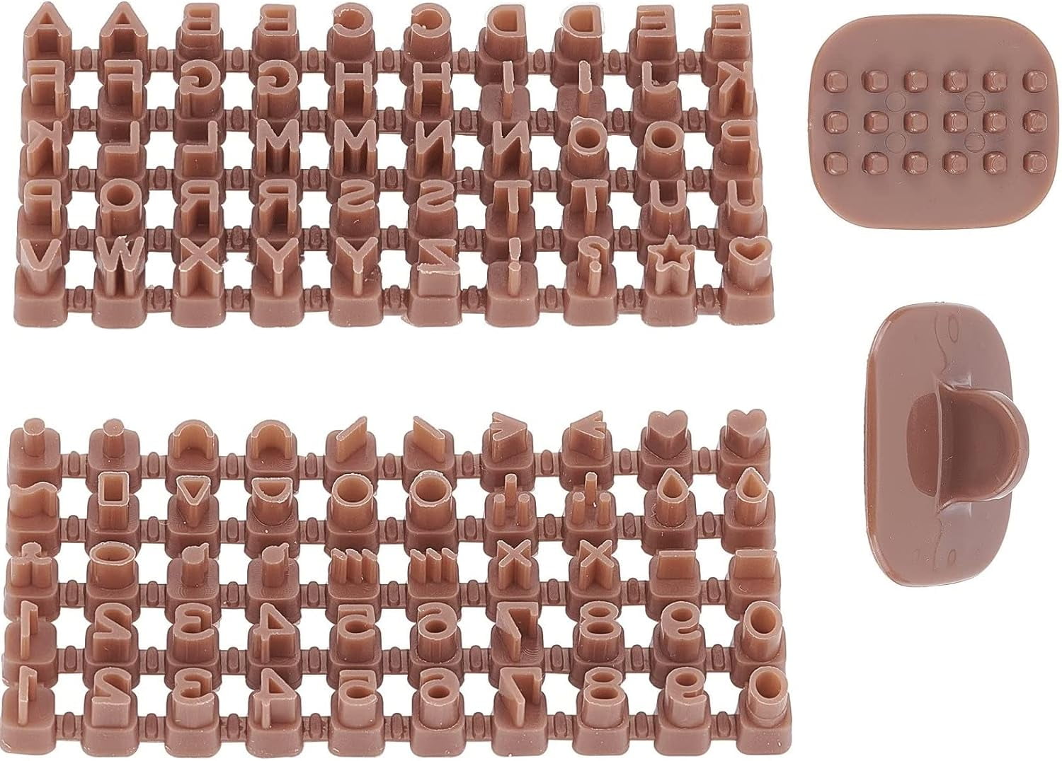 Letter Stamps for Clay Cookie Stamps Letters Brown Polymer Alphabet ...