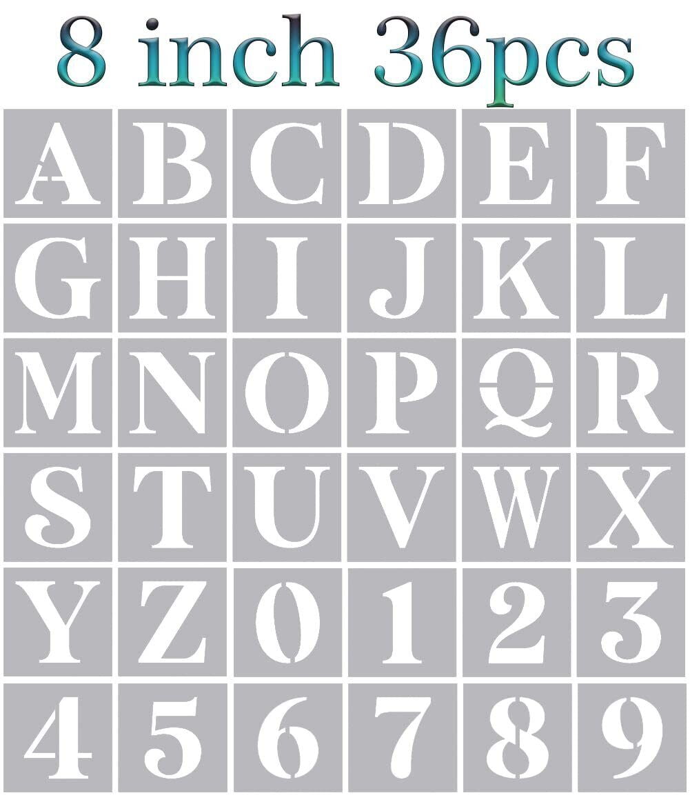 Letter Stencils for Painting on Wood 8Inch,Alphabet Stencils Letters ...