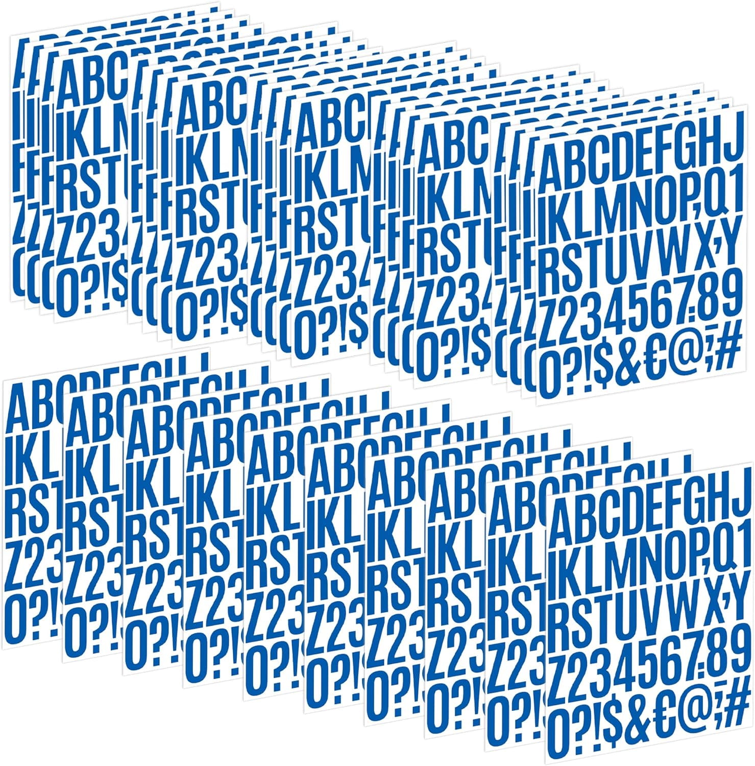 Letter Stickers 30 Sheets 1500 PCS Large Alphabet Sticker 2 Inch Vinyl ...
