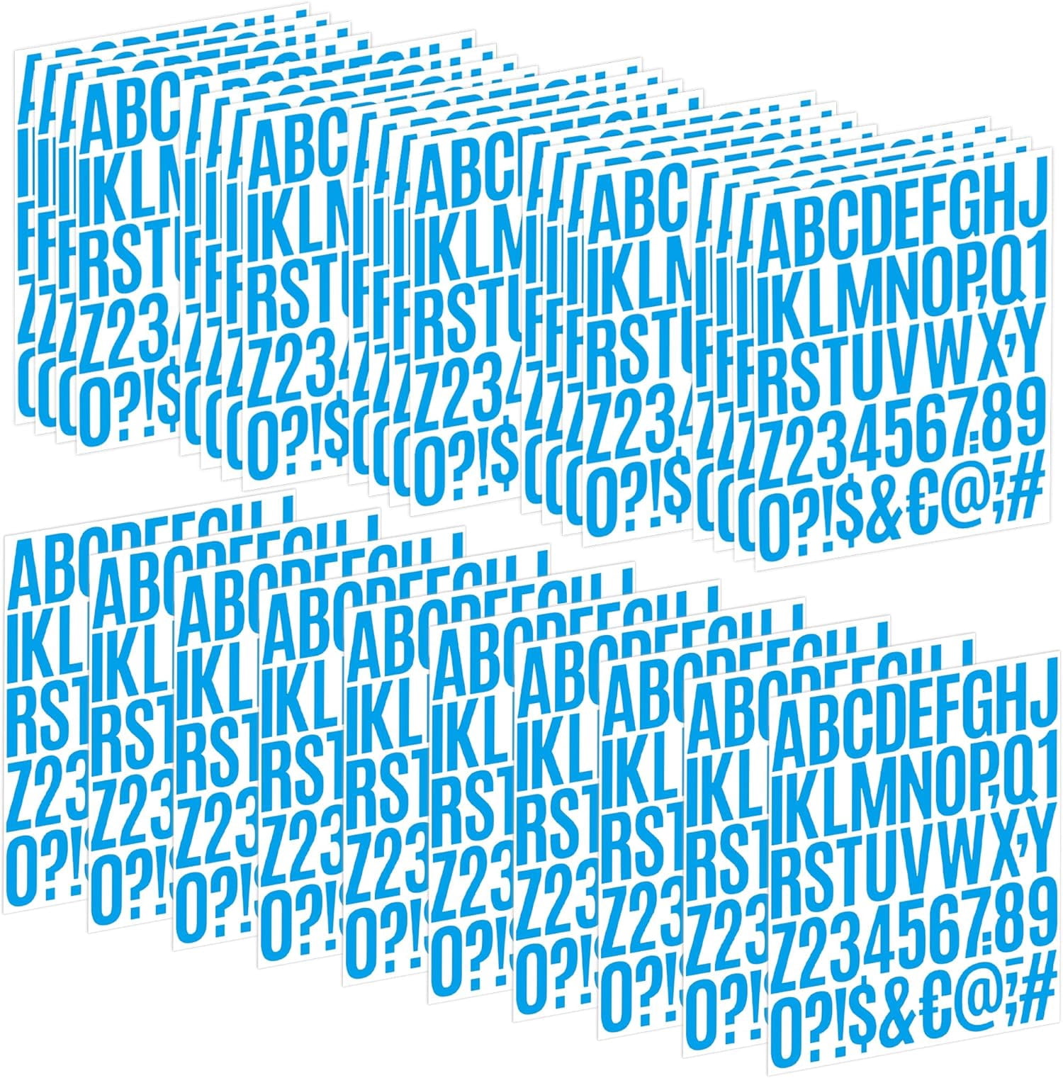 Letter Stickers 30 Sheets 1500 count Large Alphabet Sticker 2 Inch Self ...