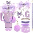 Accessories Set for Stanley Cup,Letter Stickers Bling Straw Topper for ...