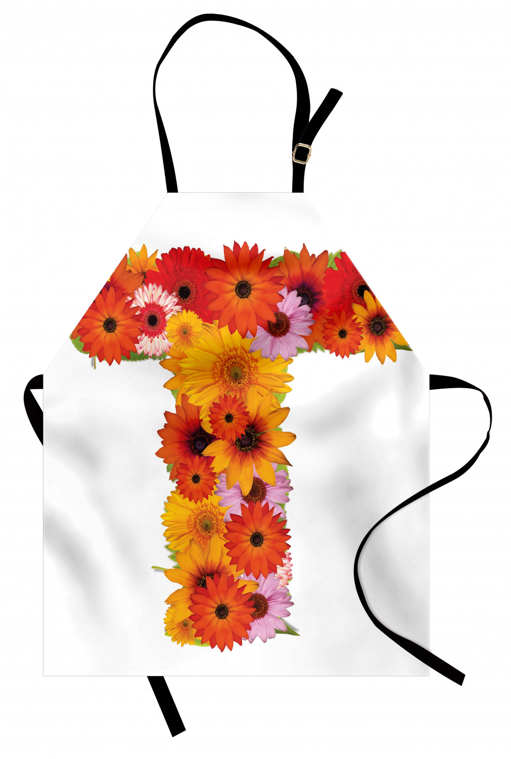 Letter T Apron T Shaped Floral Arrangement with Summer Themed Daisies ...