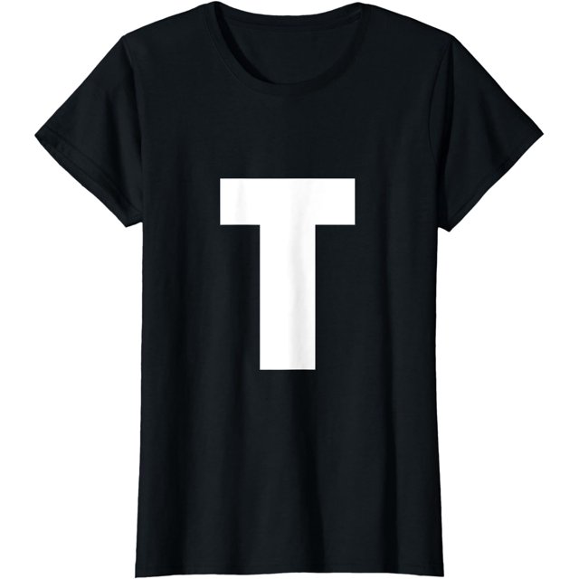 Letter T Capital Alphabet Monogram Initial T-Shirt - Walmart.com