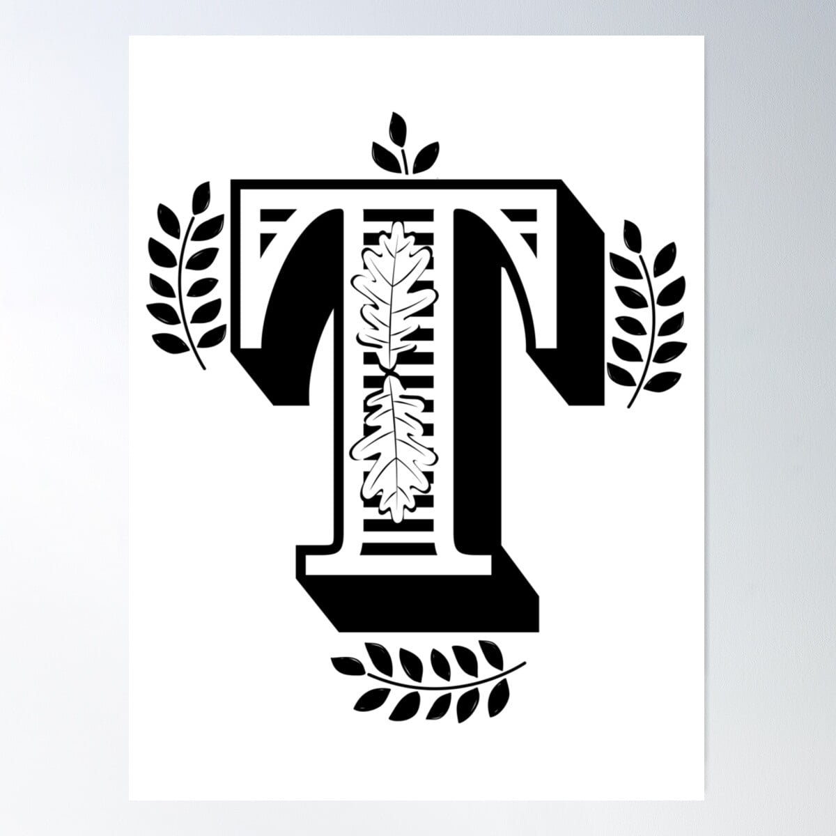 Letter T | Lettering | Letters | Alphabet Poster Wall Art, Modern Wall ...