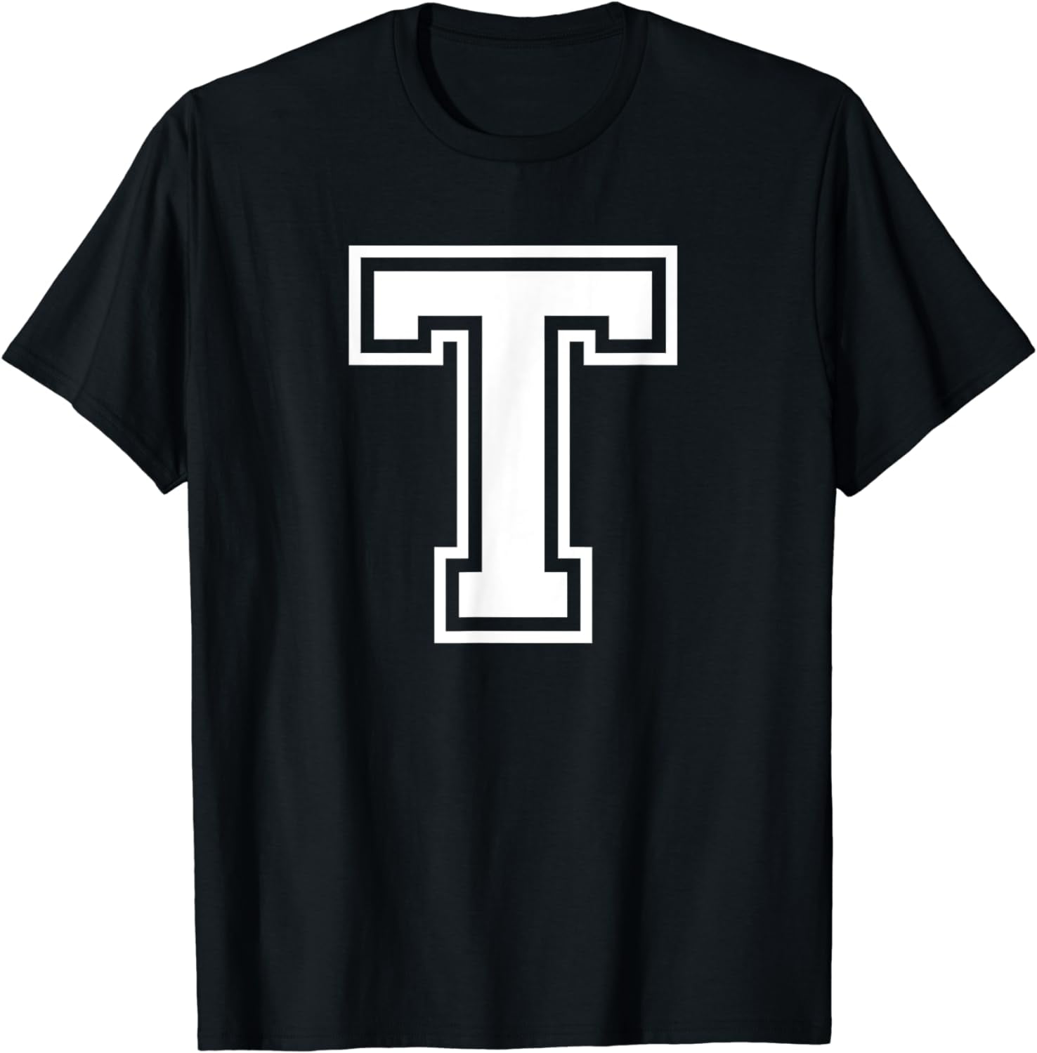 Letter T Name Initial Varsity Alphabet Monogram T-Shirt - Walmart.com