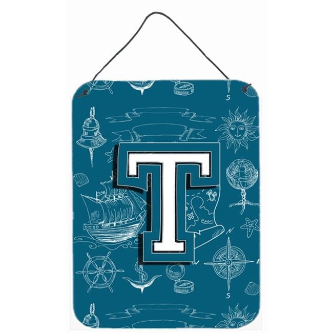 Letter T Sea Doodles Initial Alphabet Wall and Door Hanging Prints ...