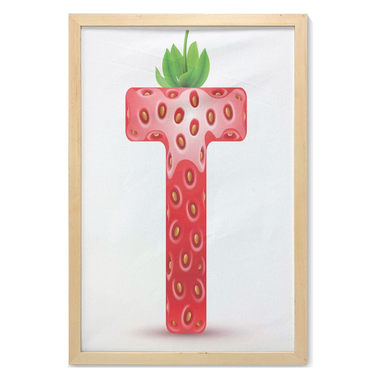 Letter T Wall Art with Frame, Agriculture Harvest Theme Alphabet ...