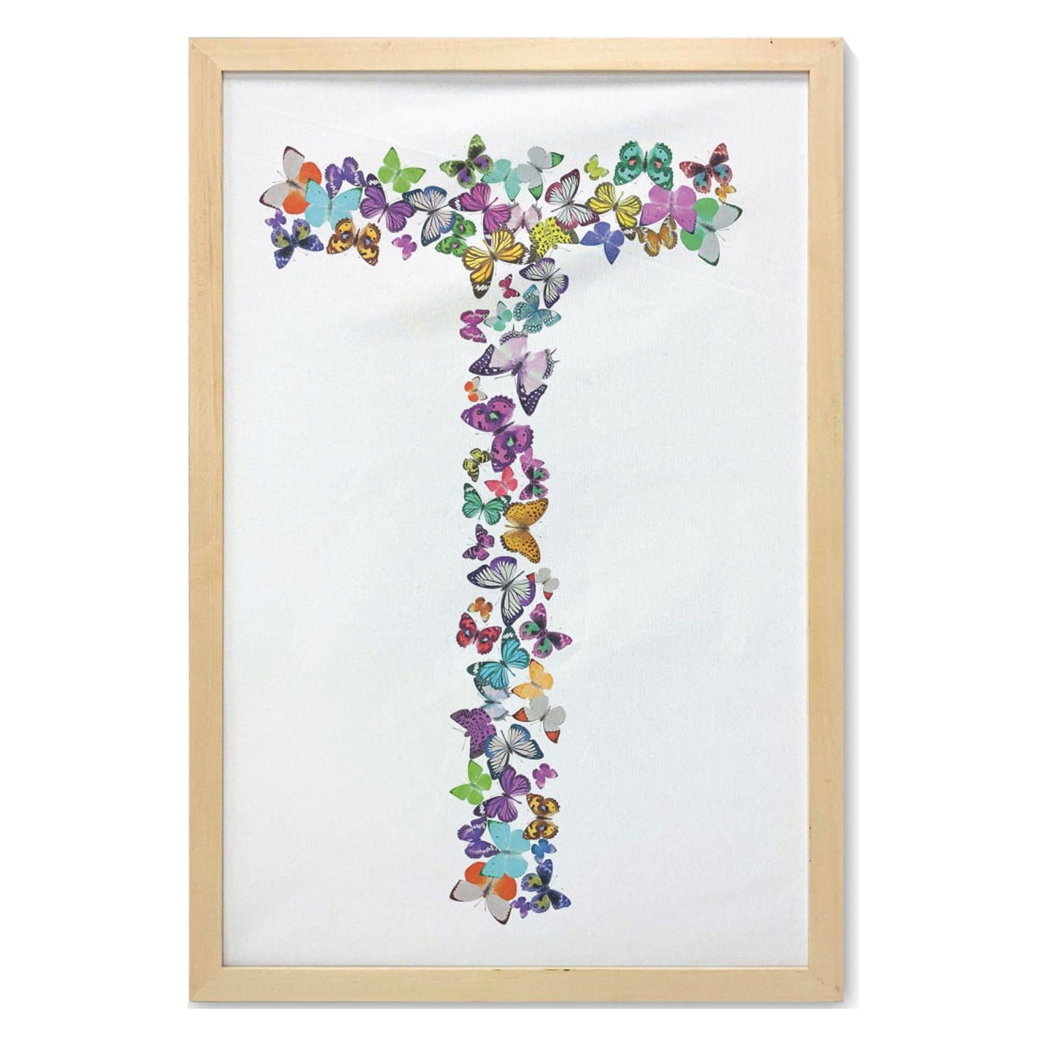 Letter T Wall Art with Frame, Language of the Springtime Themed ...