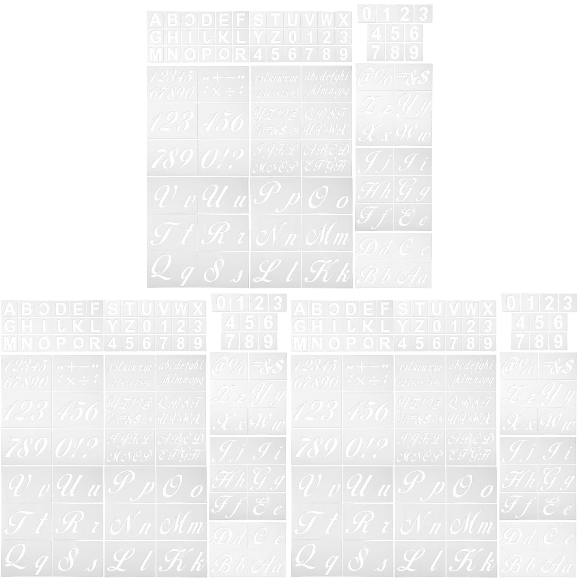 Letter Template Stencil for Painting Abc Stencils 3 Sets Mold Decor ...