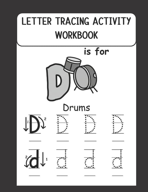Letter Tracing Activity Workbook : Kindergarten and Preschoolers fun ...