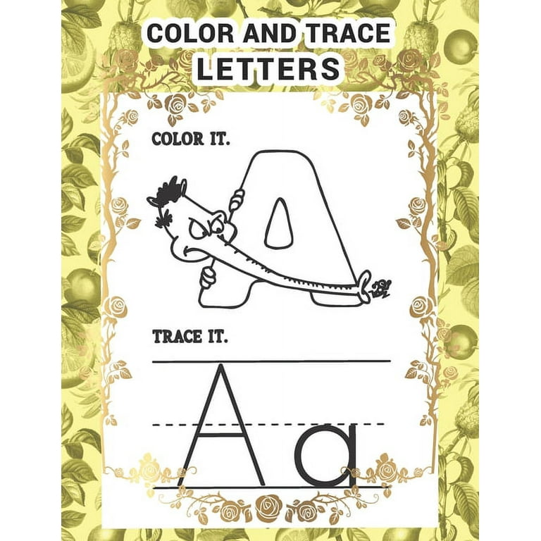 alphabet tracing and coloring pages
