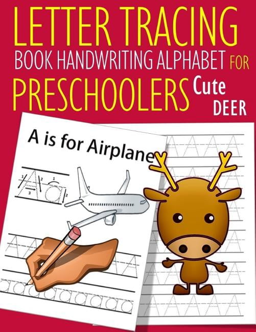 Letter Tracing Book Handwriting Alphabet for Preschoolers Cute Deer ...