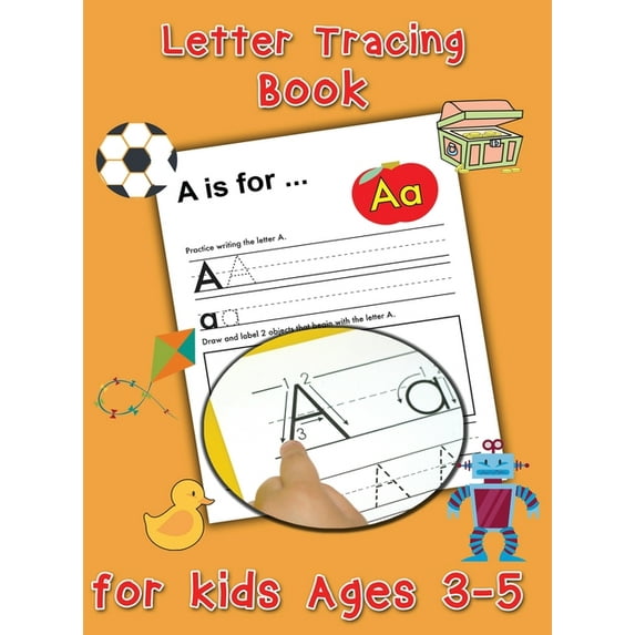 Letter Tracing Book for Kids Ages 3-5 - Preschool Handwriting Workbook ...