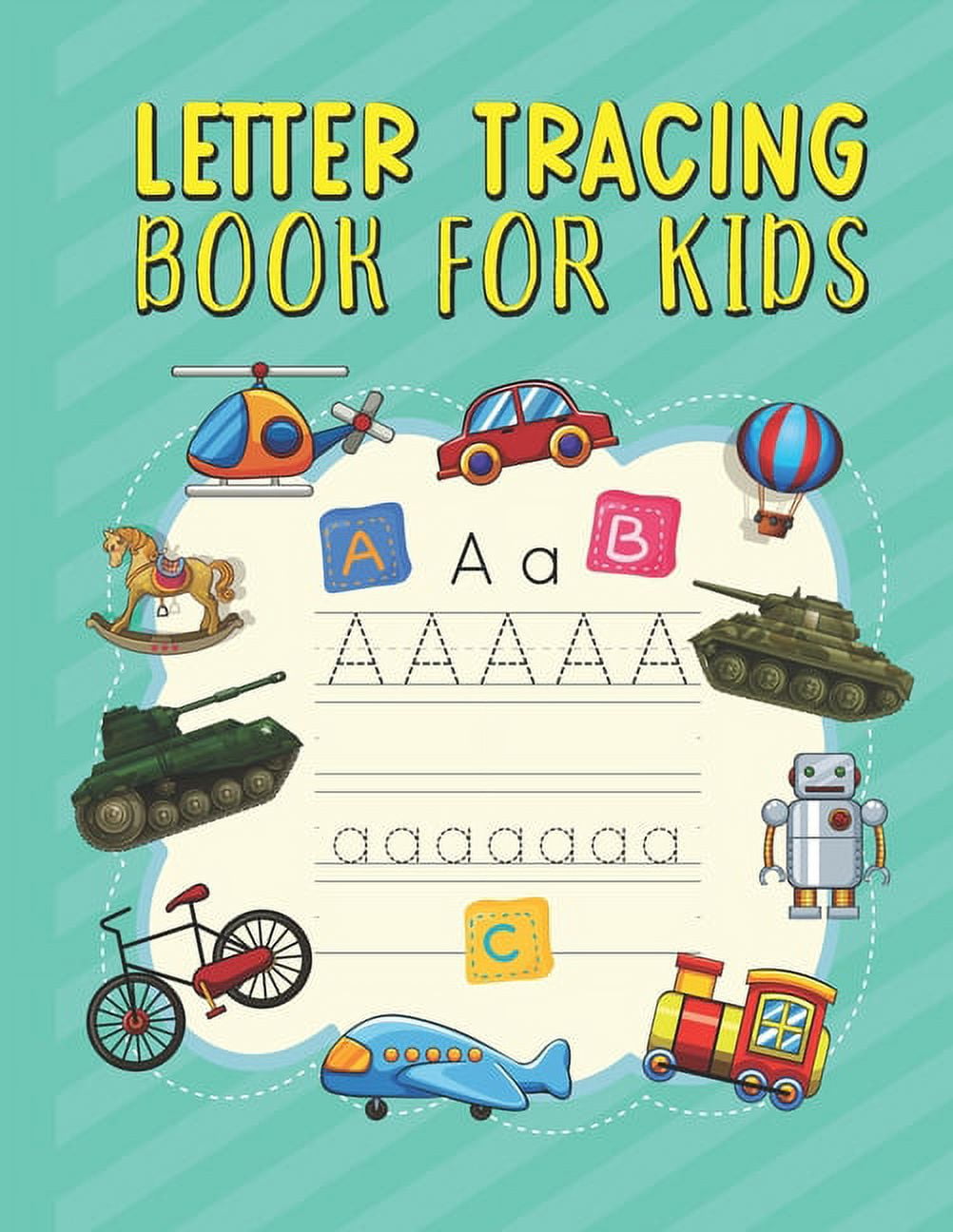 Letter Tracing Book for Kids : Kids-friendly Background Cover Alphabet ...