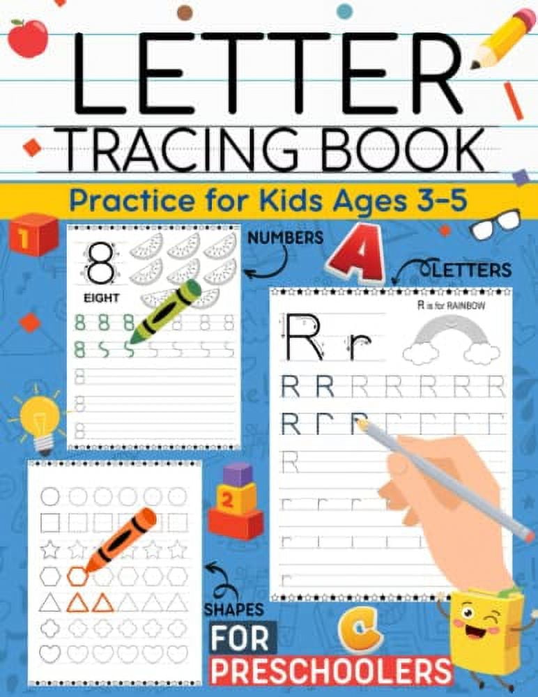 Pre-Owned Letter Tracing Book for Preschoolers: Practice For Kids Ages ...