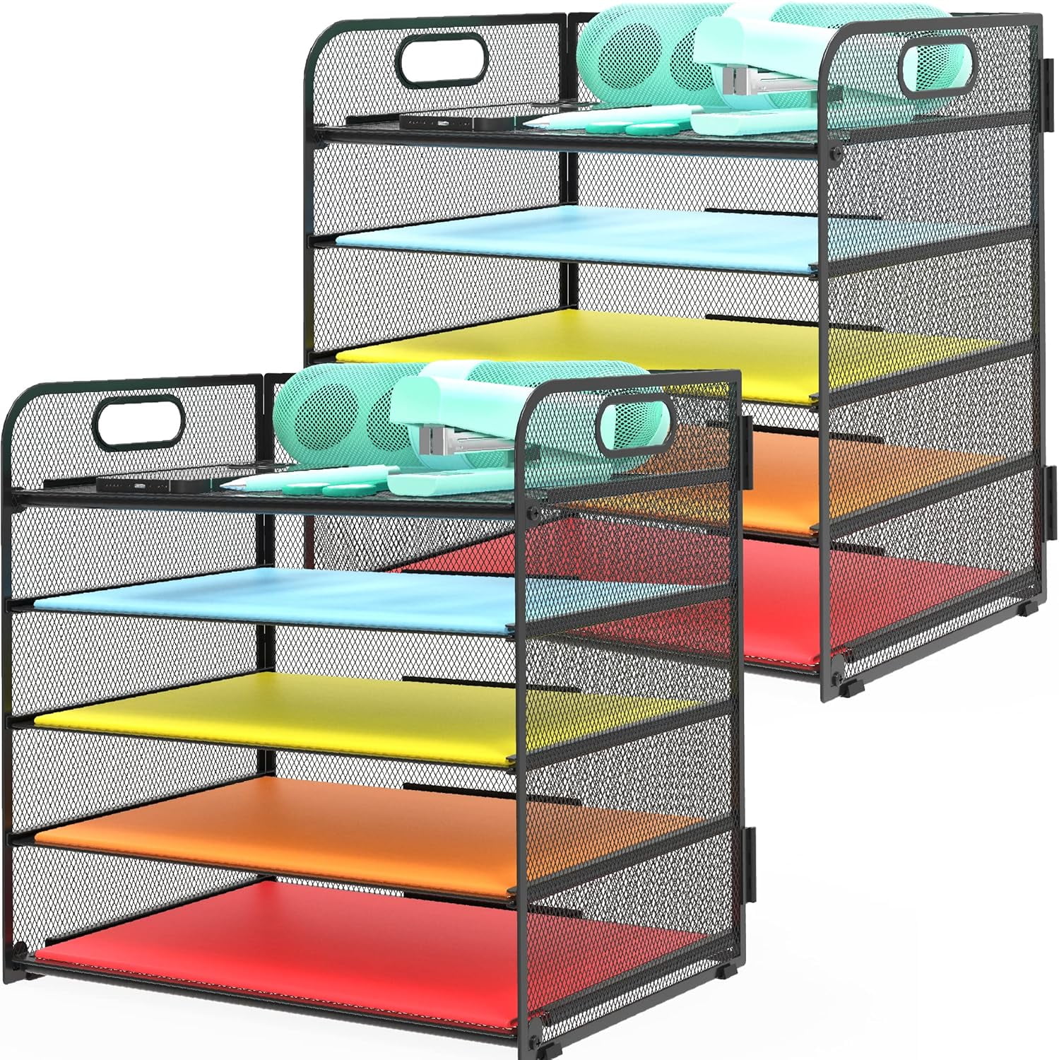 Letter Tray Paper Organizer 5 Layer Desktop Organizer File Organizer ...
