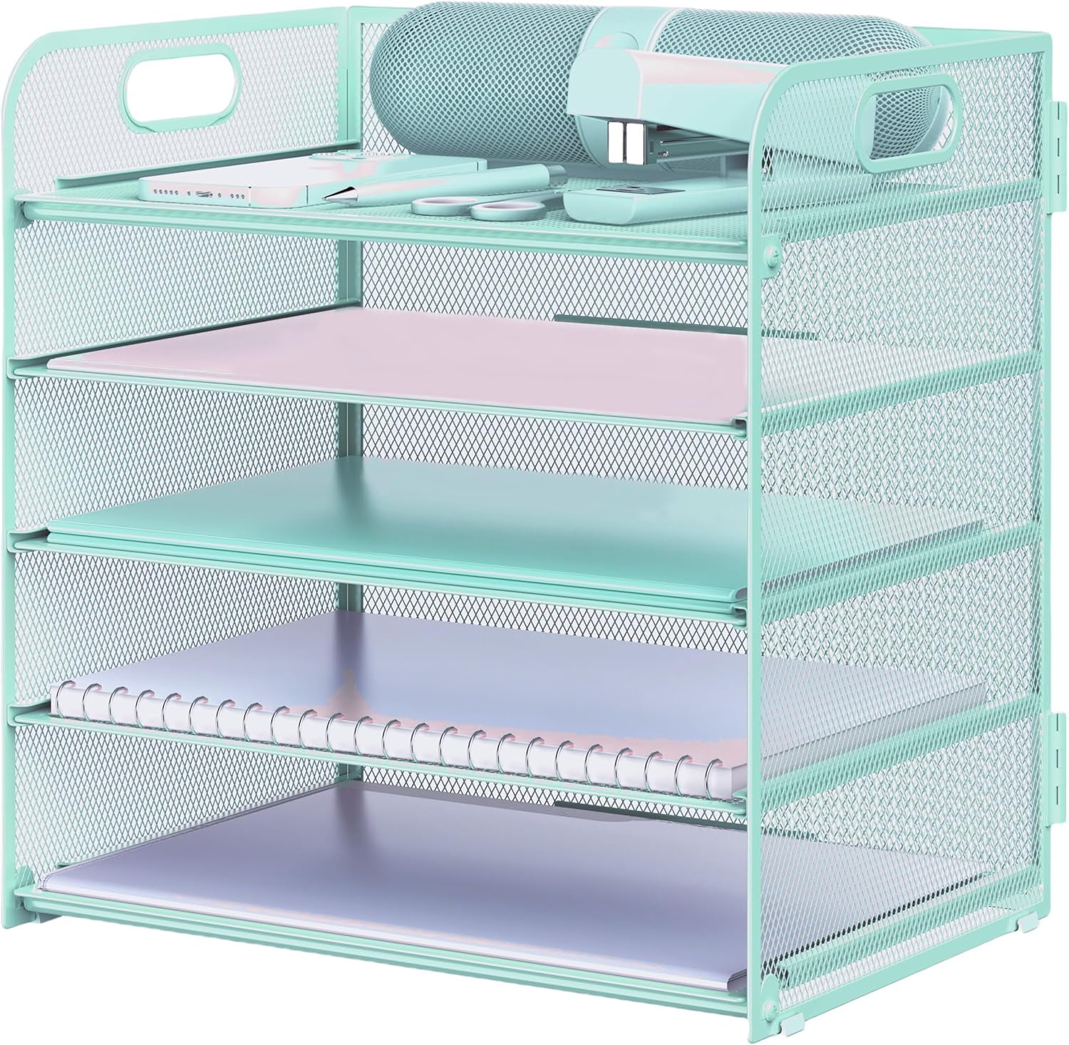 Letter Tray Paper Organizer 5-Tier Desk Organizer File Organizer Paper ...