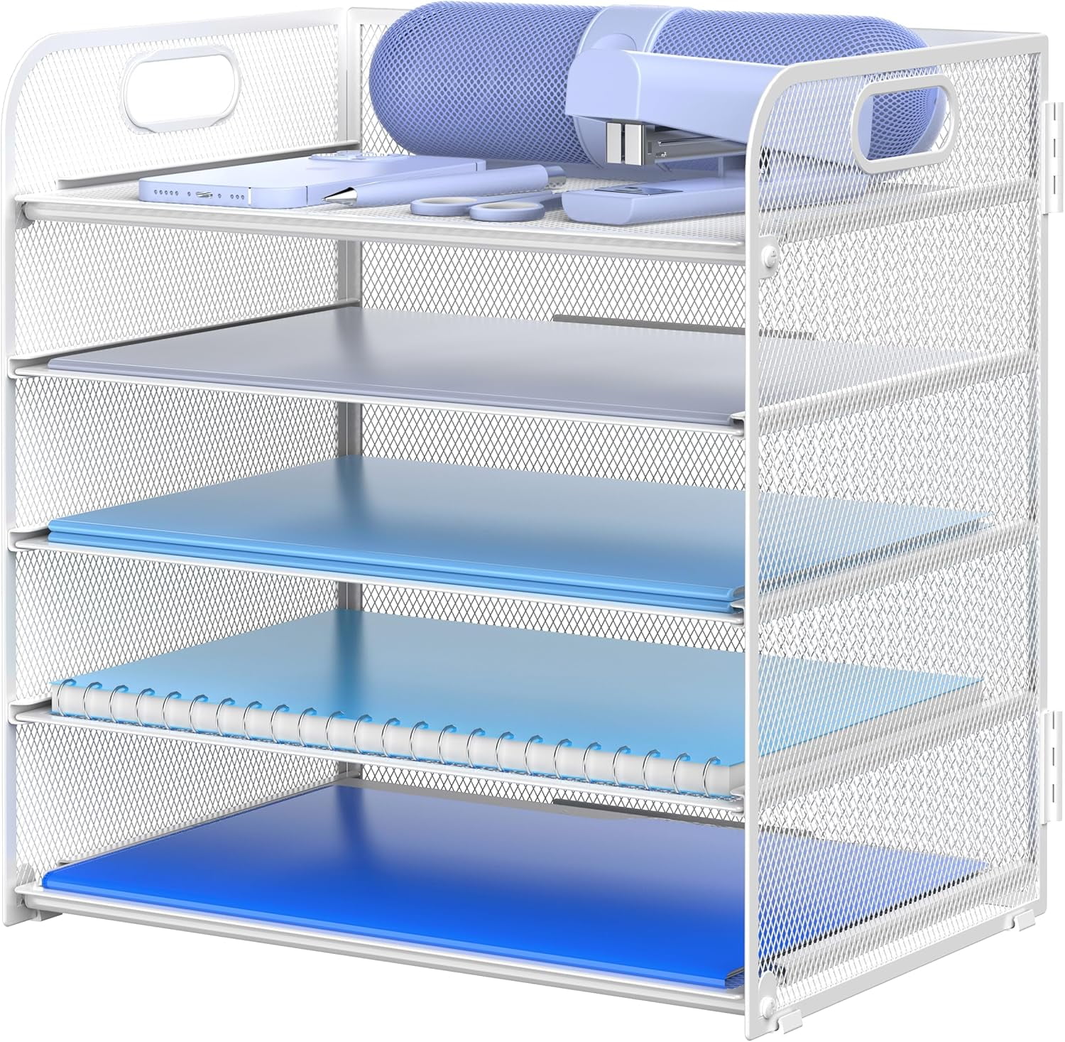 Letter Tray Paper Organizer 5-Tier Desk Organizer File Organizer Paper ...