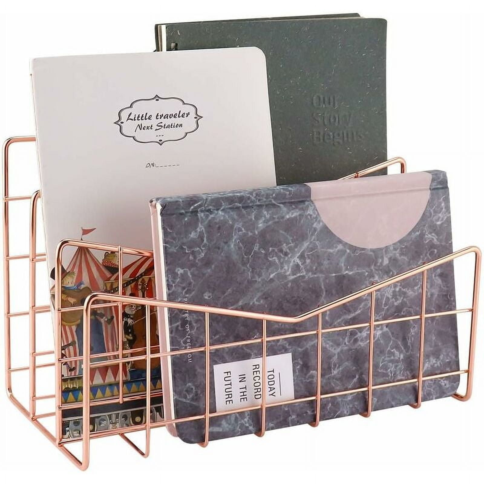 Letter Tray Paper Tray Rose Gold Desk Organiser 3 Compartment Organiser ...