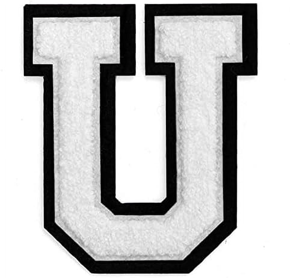 Letter U - 6-1/2" Chenille Stitch Varsity Iron-On Alphabet Patch by pc ...