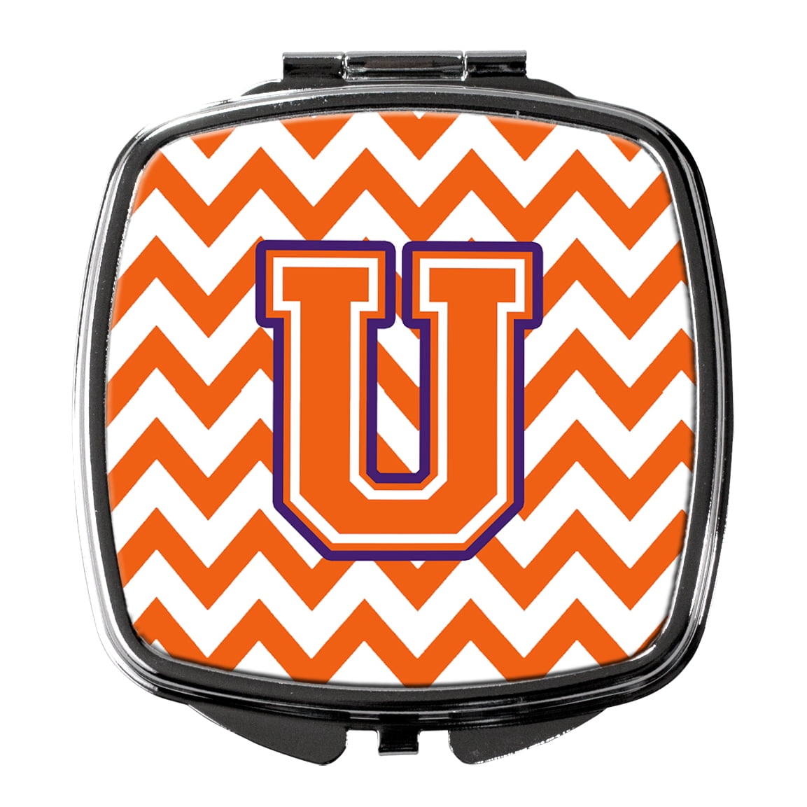 Letter U Chevron Orange and Regalia Compact Mirror - Walmart.com