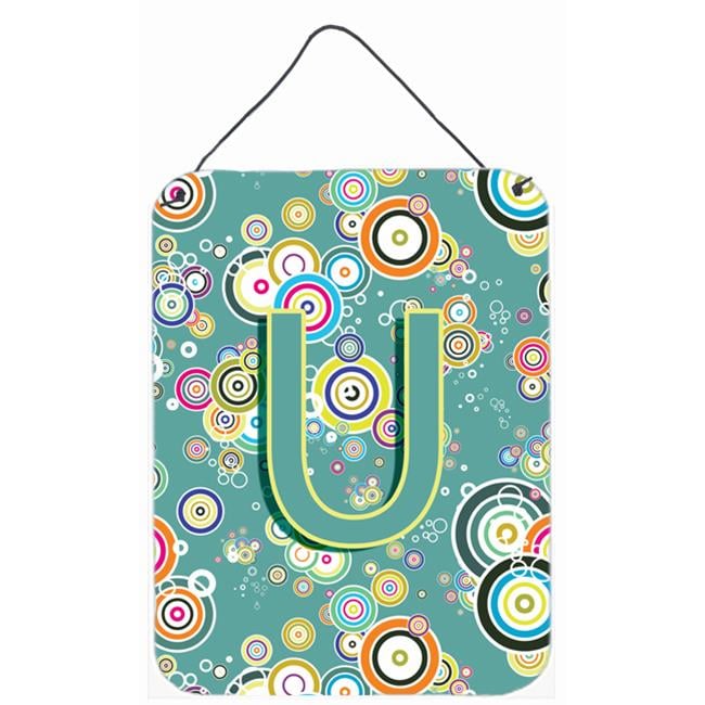 Letter U Circle Circle Teal Initial Alphabet Wall and Door Hanging ...