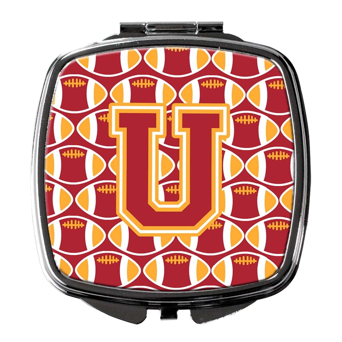 Letter U Football Cardinal and Gold Compact Mirror - Walmart.com