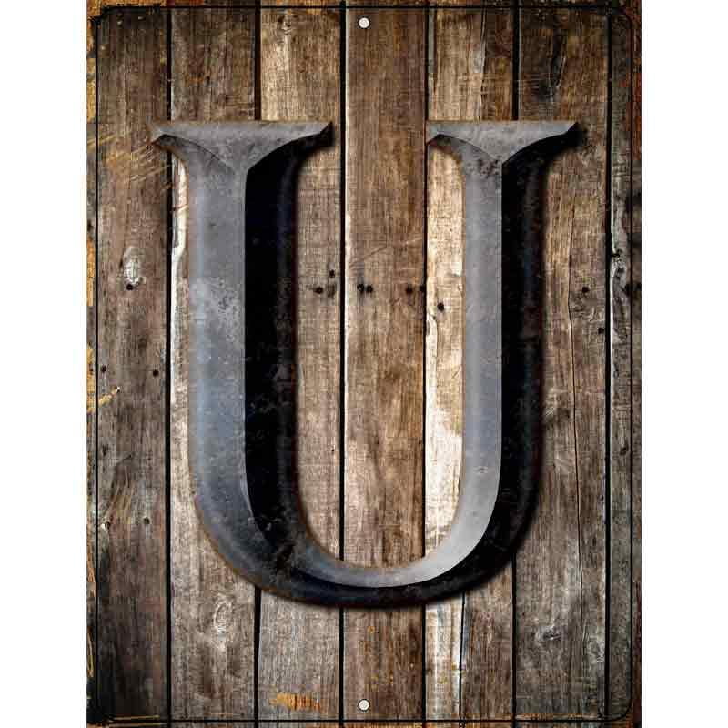 Letter U Metal Novelty Parking Sign 9" x 12" Sign (P) - Walmart.com