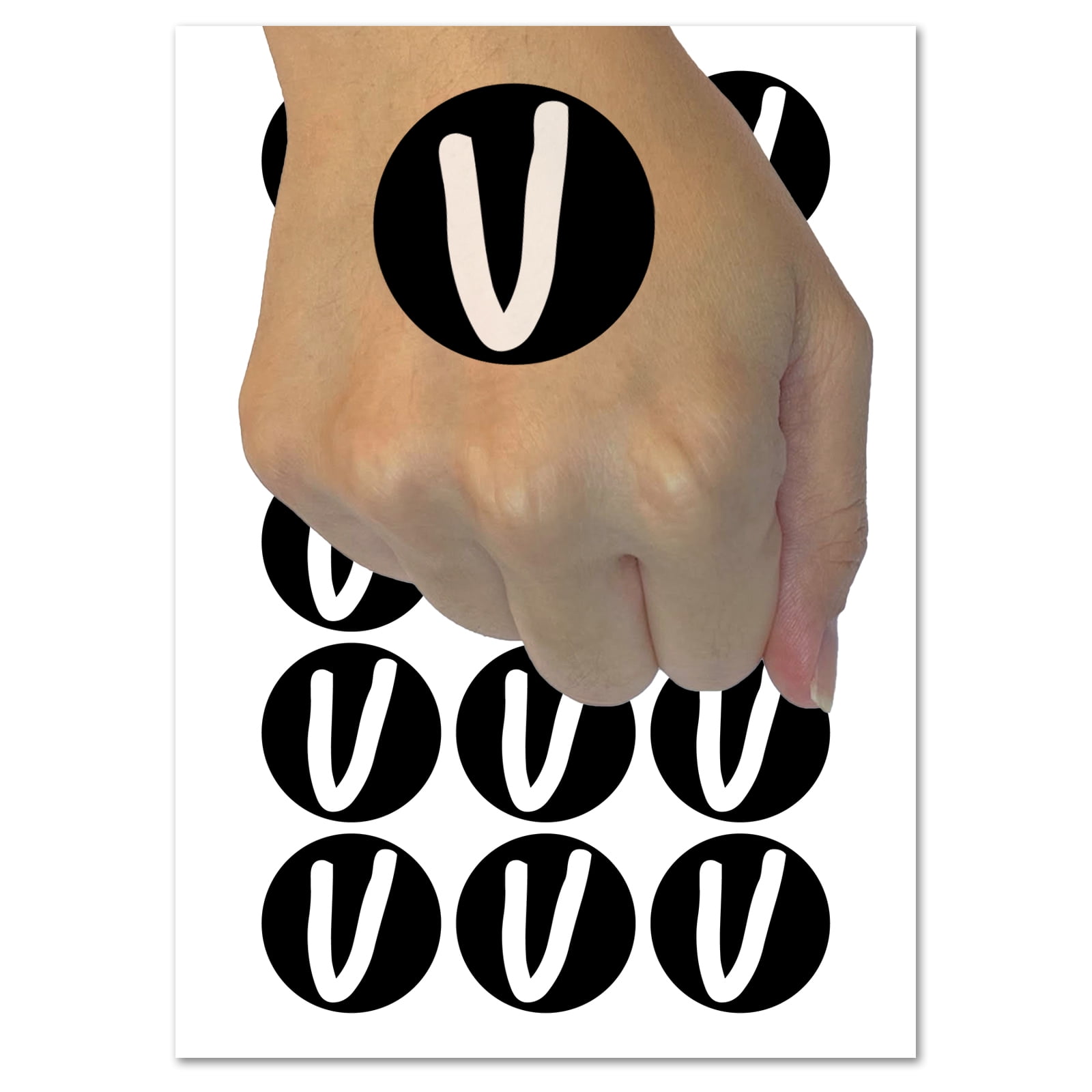 Letter U Uppercase Felt Marker Font Water Resistant Temporary Tattoo ...