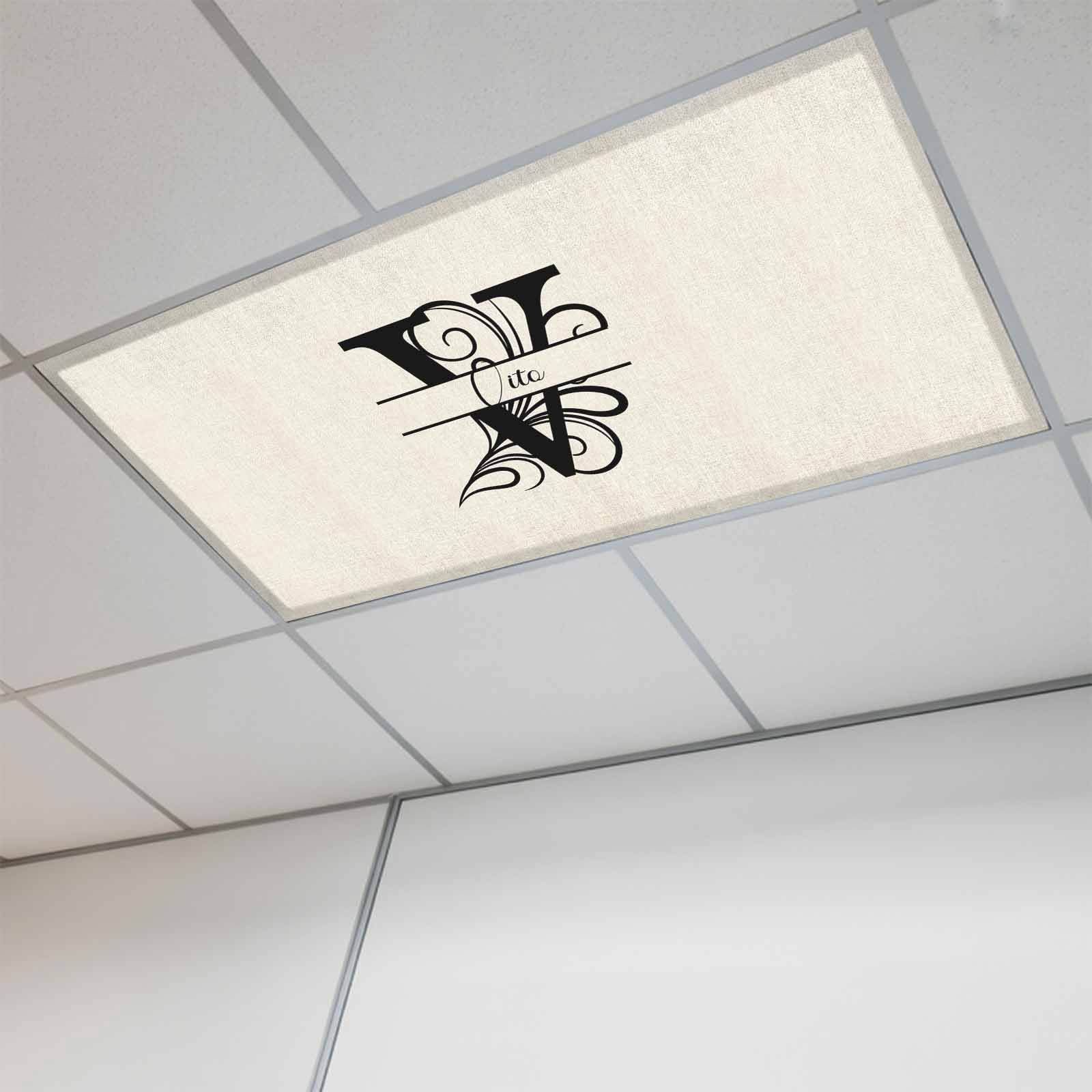 Letter V Fluorescent Light Covers, Monogram Words Magnetic Light Covers ...
