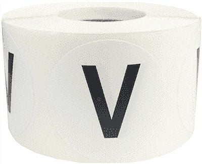 Letter V Inventory Labels 1.5 inch Round Circle Dots 500 Adhesive ...