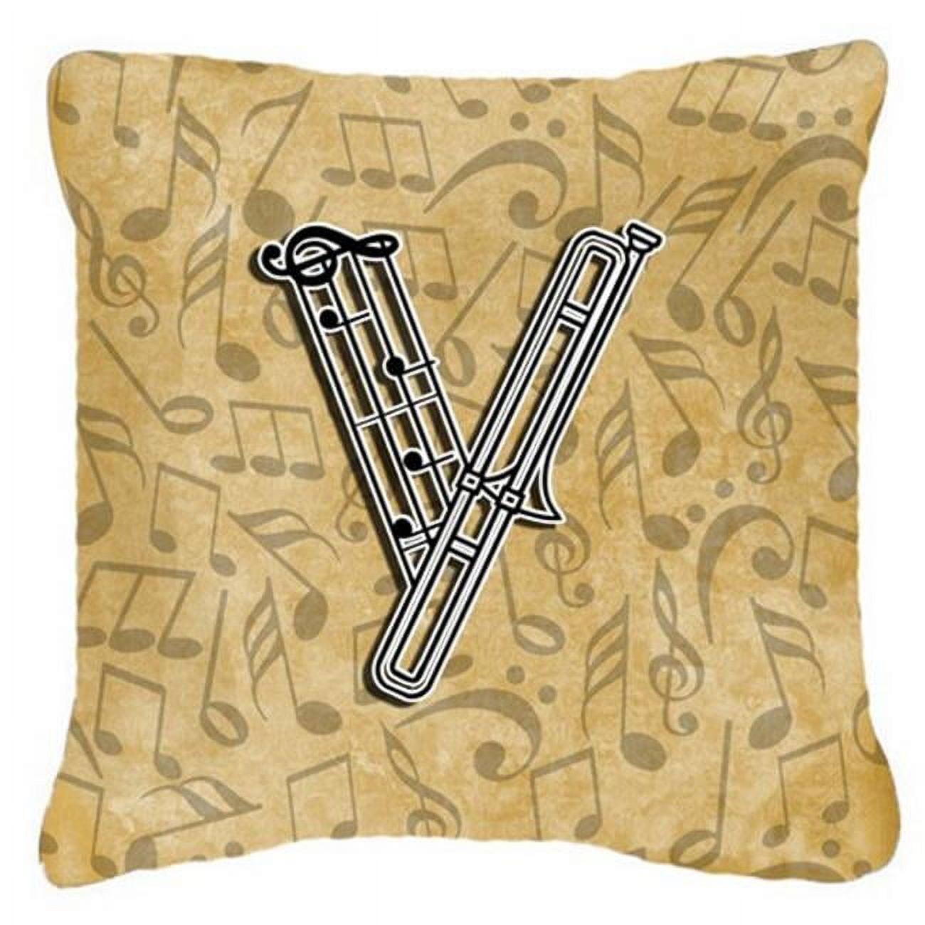 Letter V Musical Instrument Alphabet Canvas Fabric Decorative Pillow ...