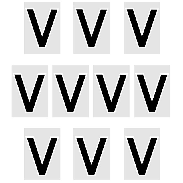 Letter V Patches Iron on Heat Transfer Letters 2 Inch Black Letter DIY ...