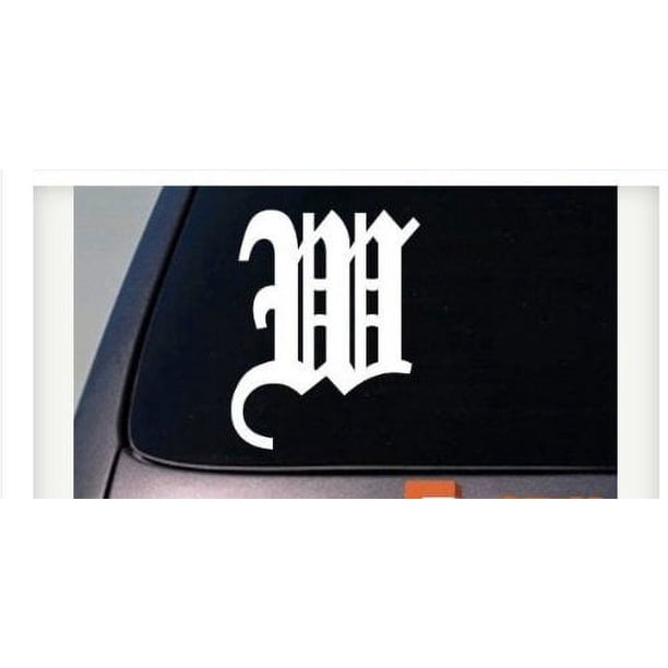 Letter W 6" Sticker Decal Old English Truck Car Window Teach Girl Craft ...