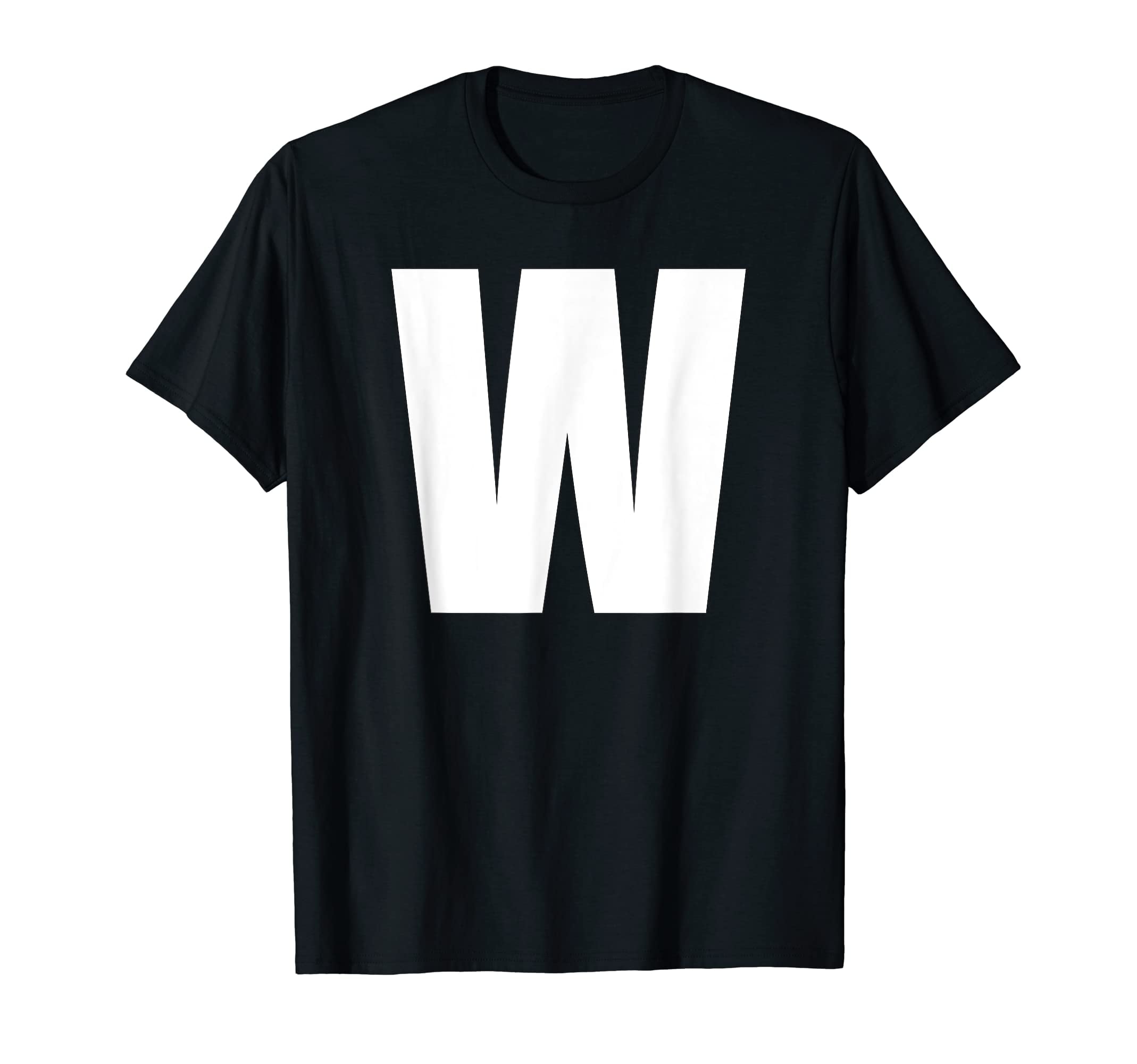 Letter "W" Bold White Capital "W" for Team Names or Words T-Shirt ...