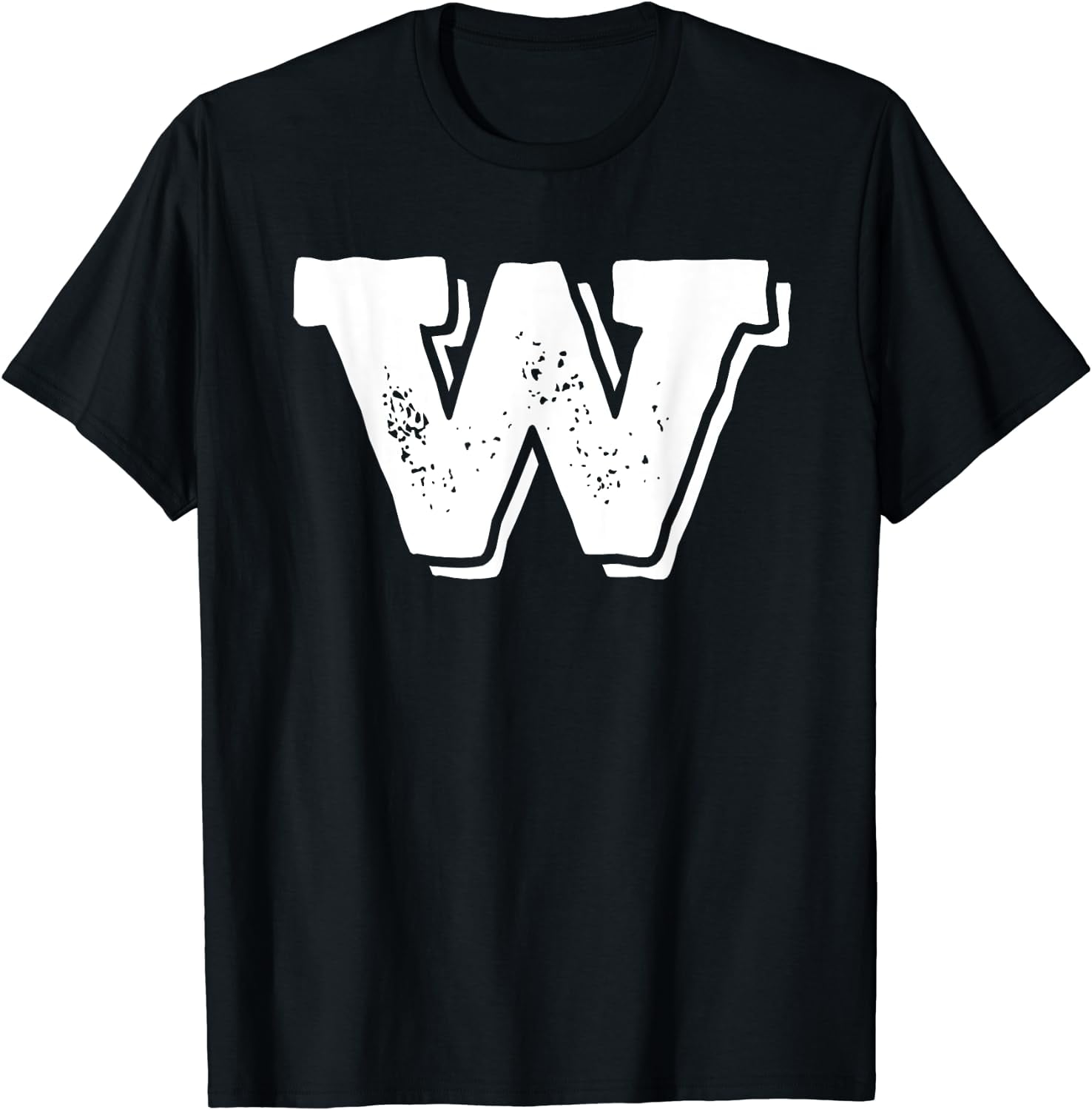 Letter W Capital Alphabet College Varsity Monogram Club T-Shirt ...