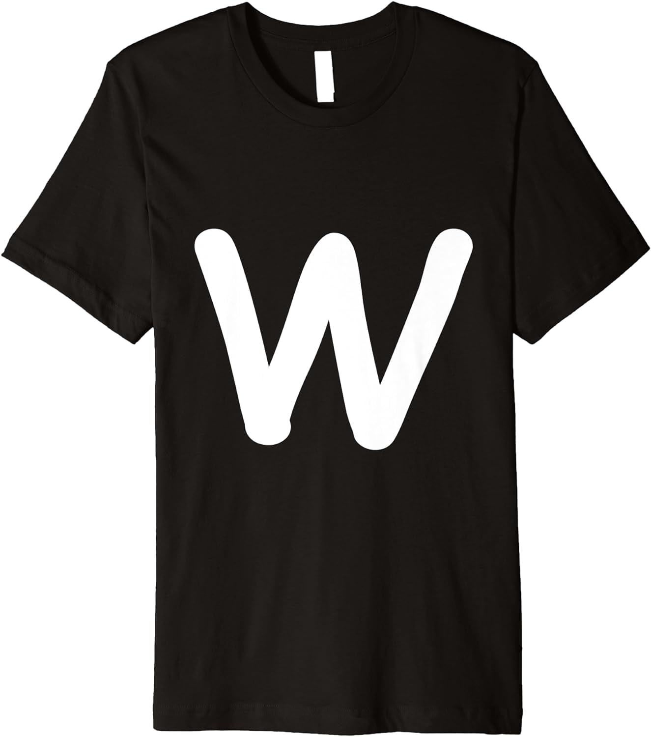 Letter W Capital Alphabet Monogram Initial Comic Sans Premium T-Shirt ...
