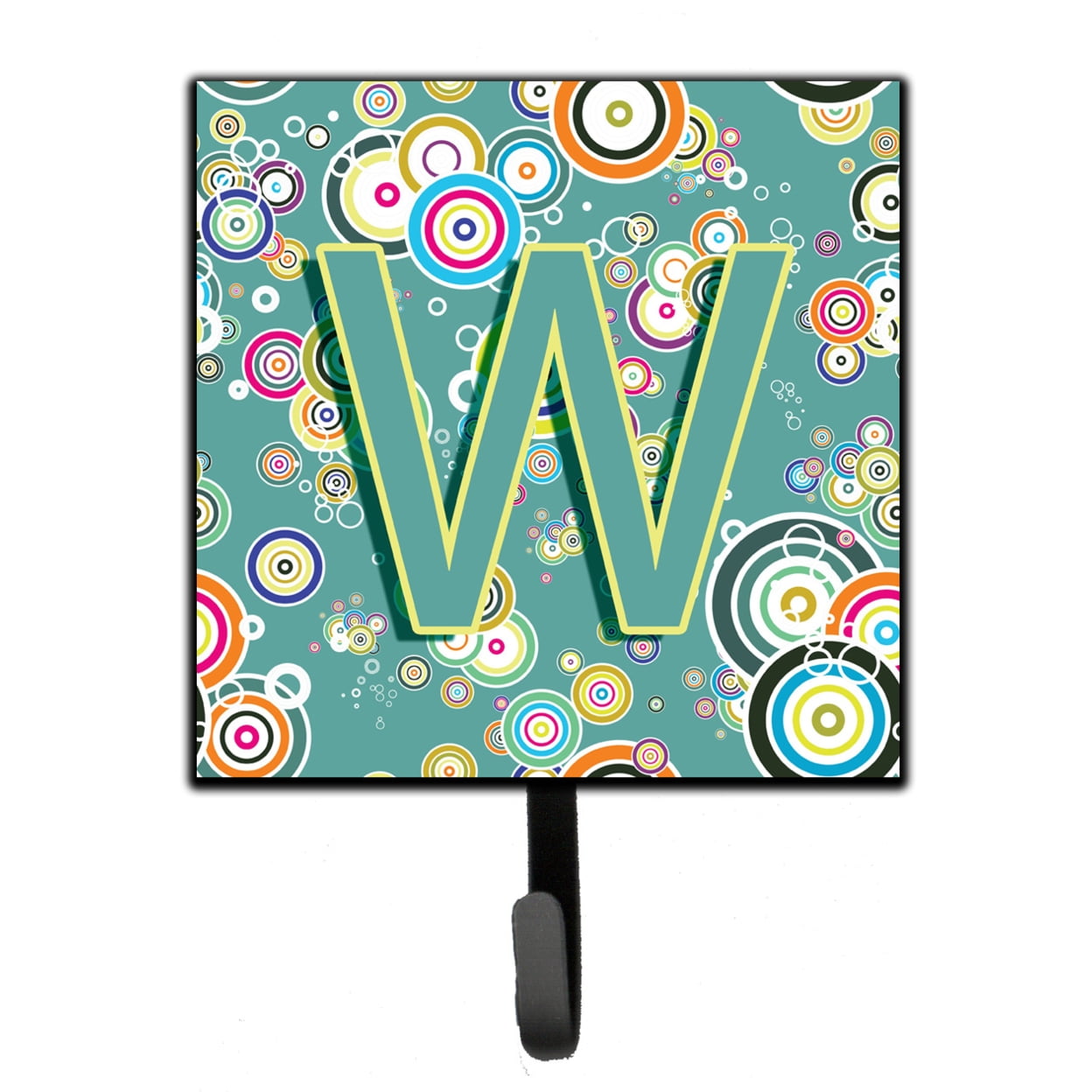 Letter W Circle Circle Teal Initial Alphabet Leash or Key Holder ...