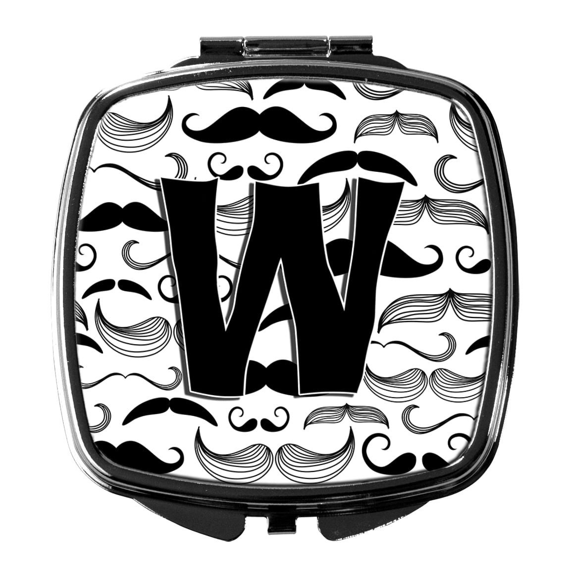Letter W Moustache Initial Compact Mirror - Walmart.com