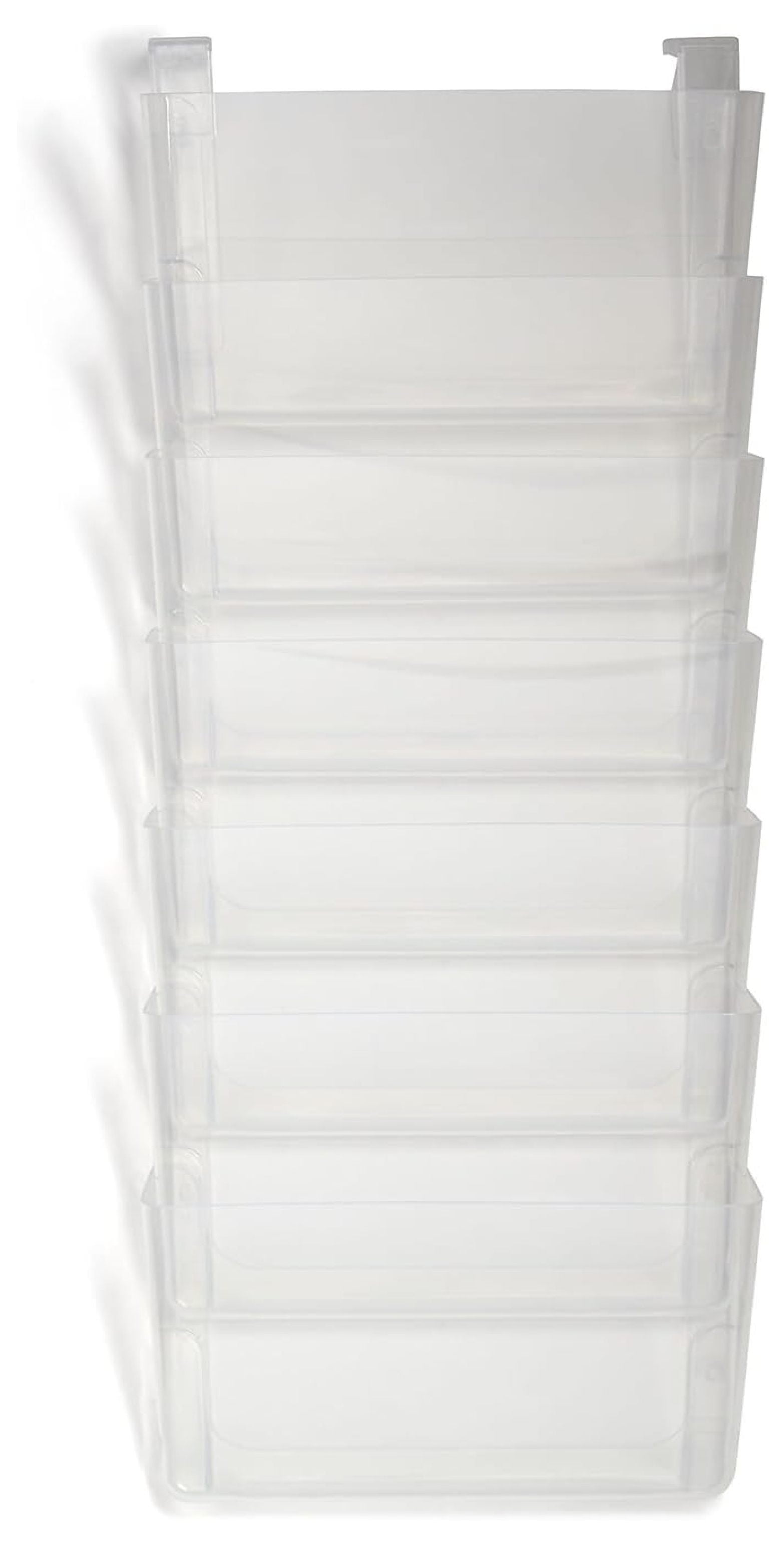 Letter Wall File Organizer, 7 Pocket Clear File Holder - Mountable ...