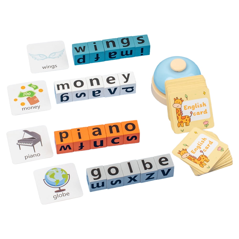 FRCOLOR HOMEMAXS 1 Set Of Wood Alphabet Blocks Kids Letter Spelling ...