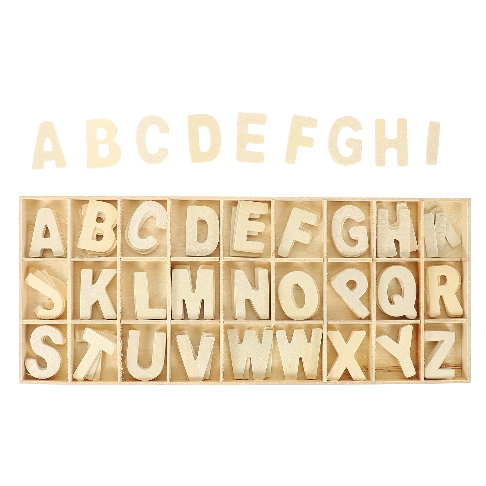 WHAMVOX Educational Wooden Alphabet Slices For Preschool 1 Set 3.3X2 ...