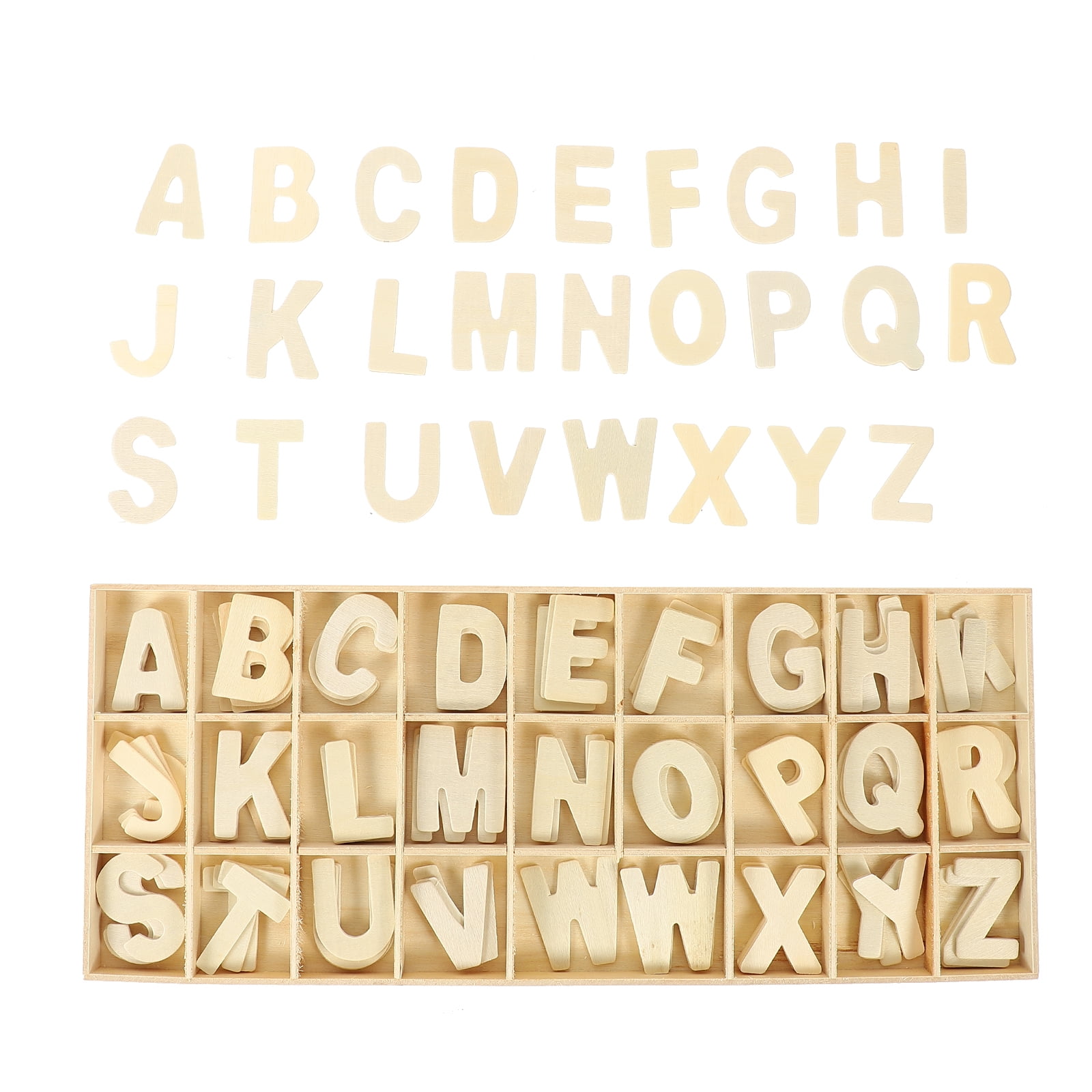 Letter Wood Chips Toy Alphabet Chart for Toddlers Recognition Toys Kids ...