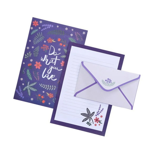 Letter Writing Stationery Set Decorative Floral andAn1ma1Prints for ...
