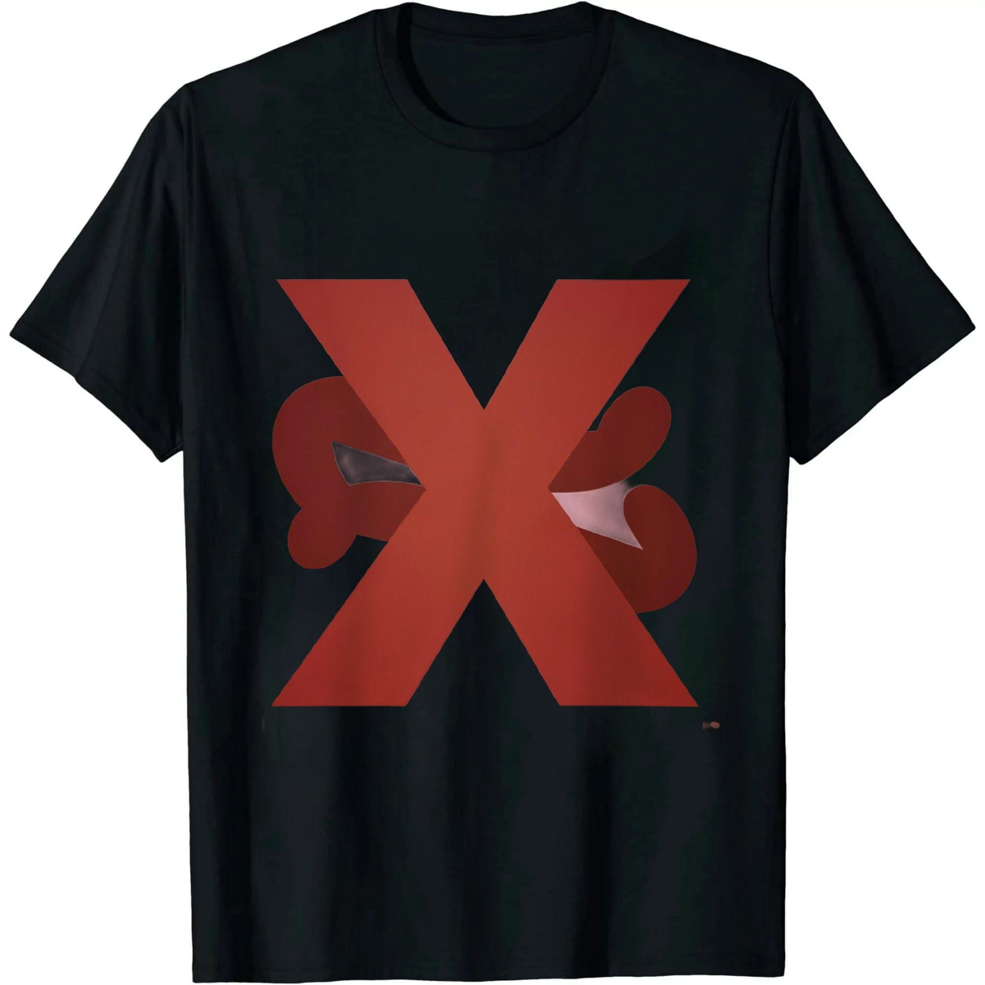 Letter X Black Capital Alphabet Name Initial T-Shirt - Walmart.com
