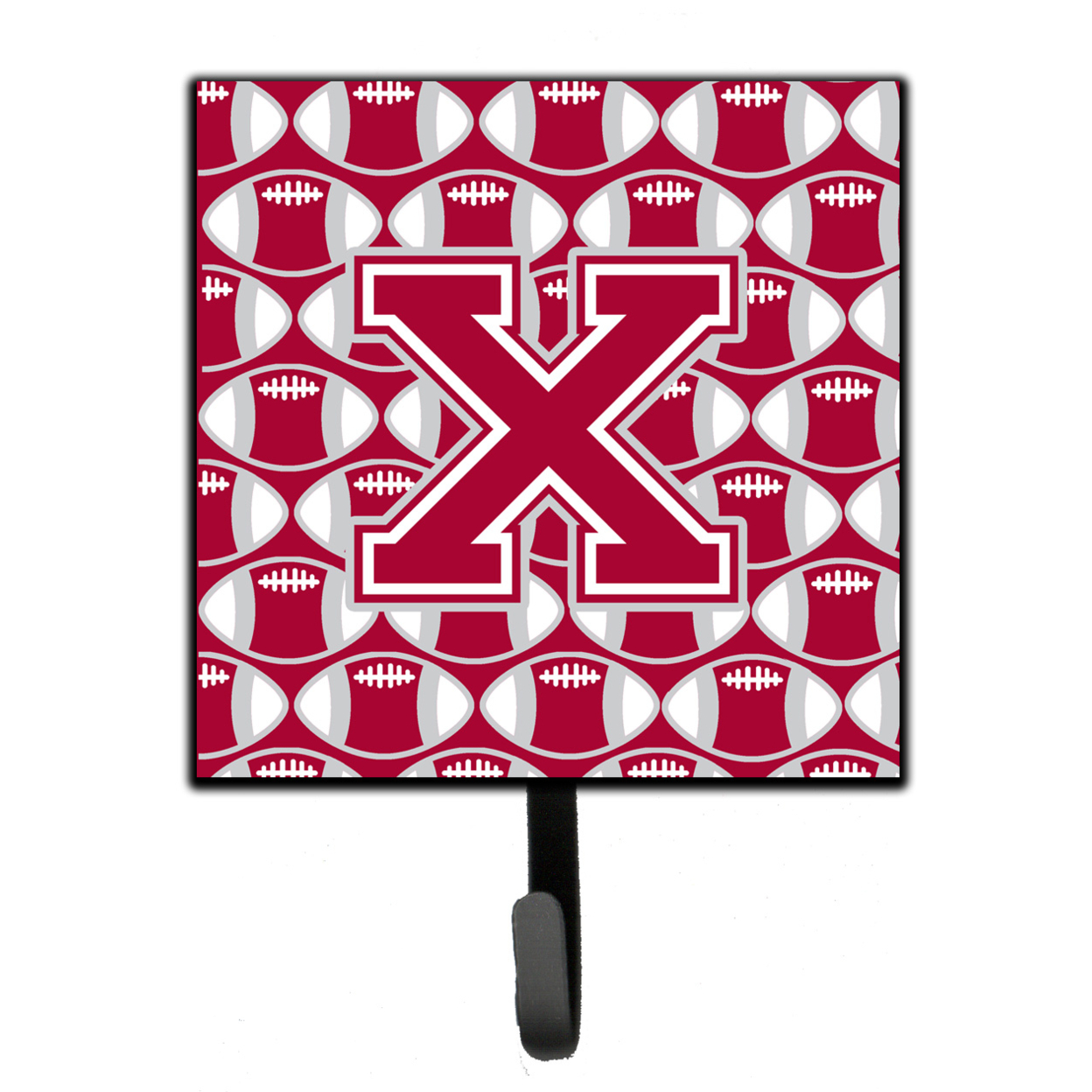 Letter X Football Crimson grey and white Leash or Key Holder - Walmart.com