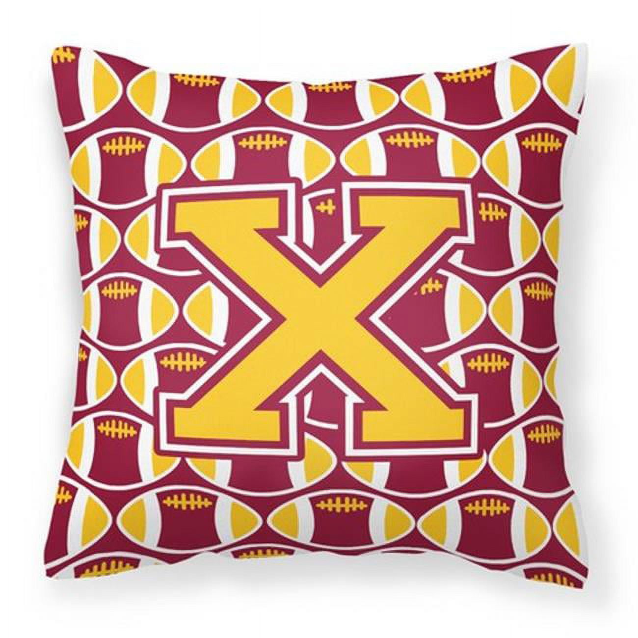 Letter X Football Maroon & Gold Fabric Decorative Pillow - Maroon ...