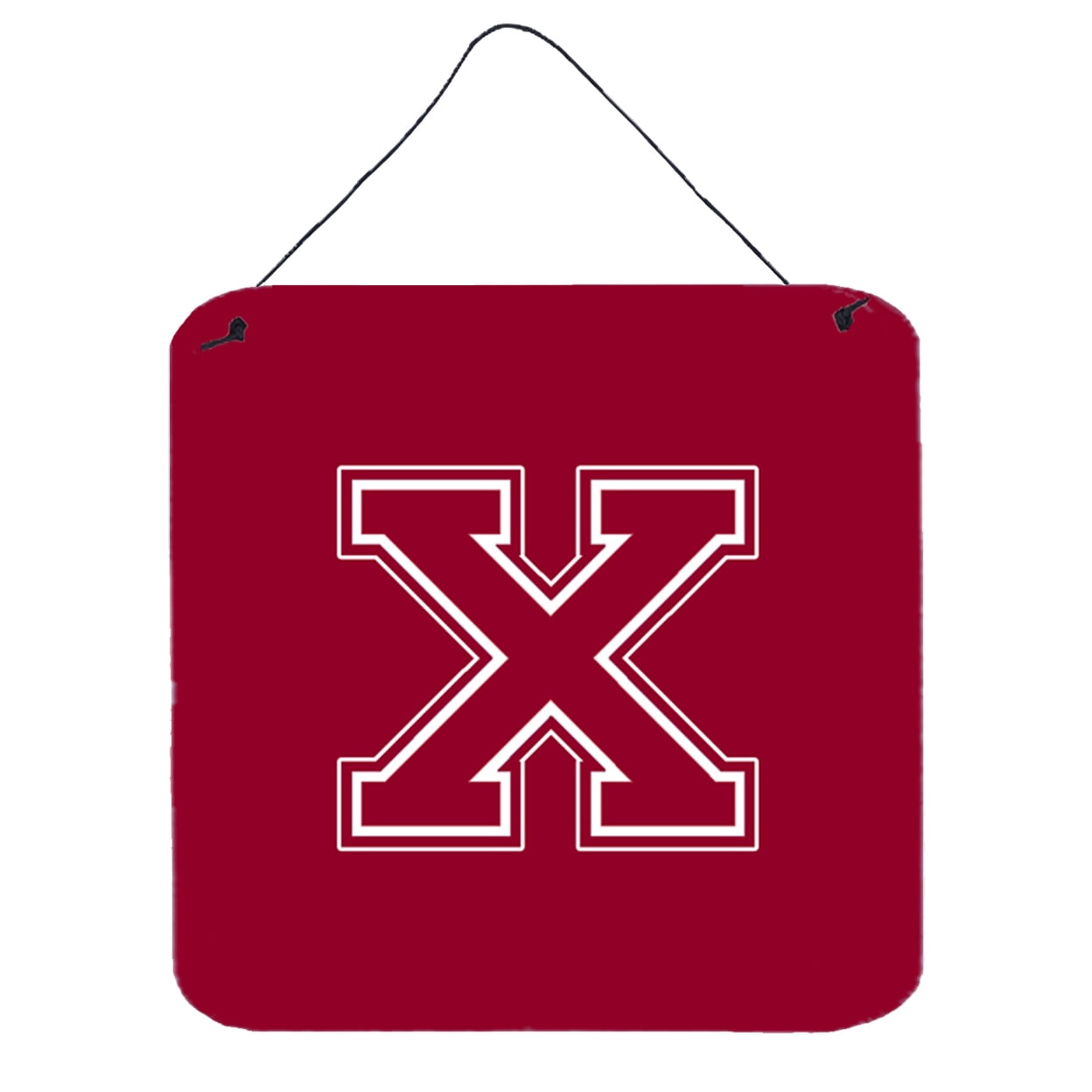 Letter X Initial Monogram - Maroon and White Wall or Door Hanging ...